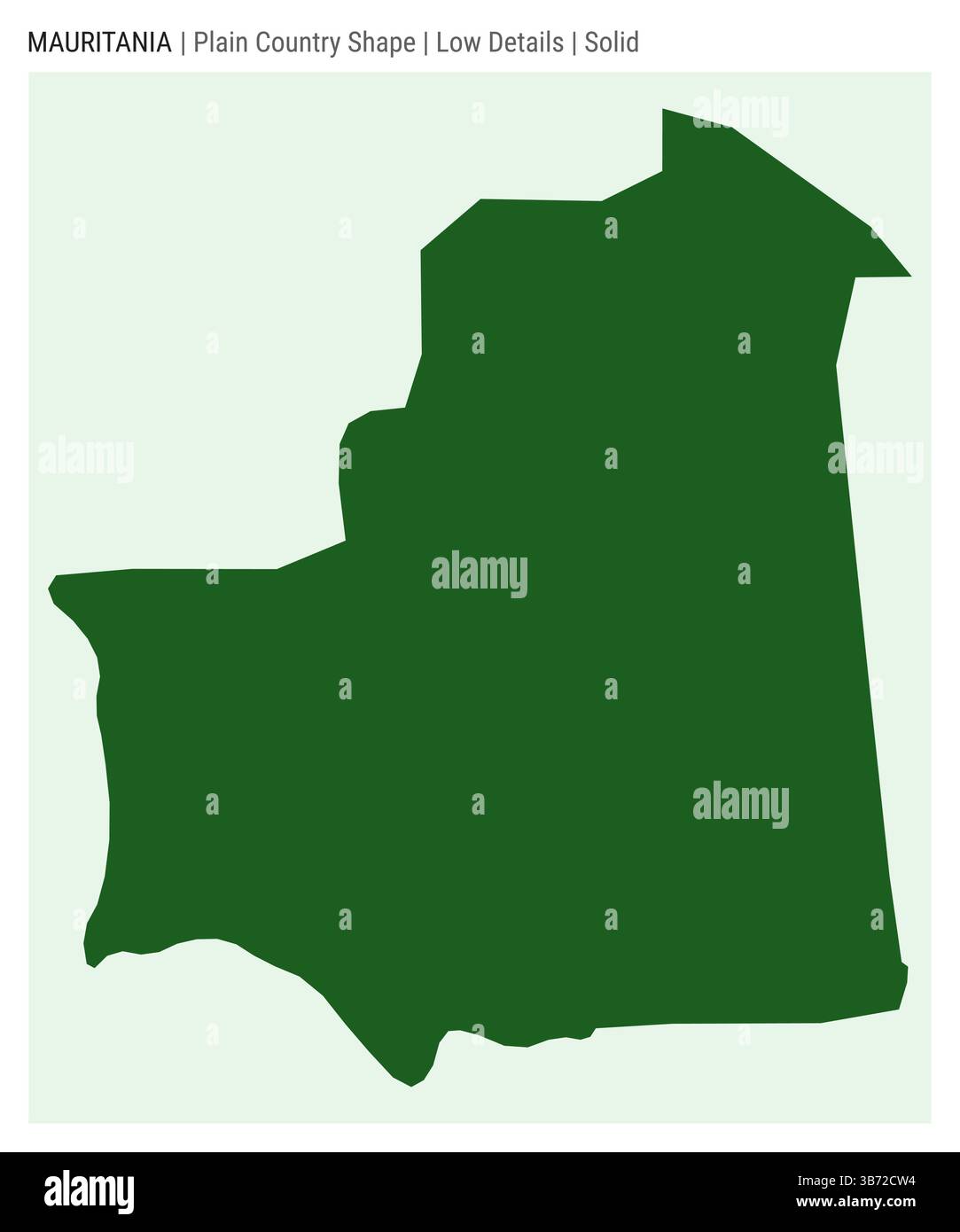 Mauritania plain country map. Low details. Solid style. Shape of ...