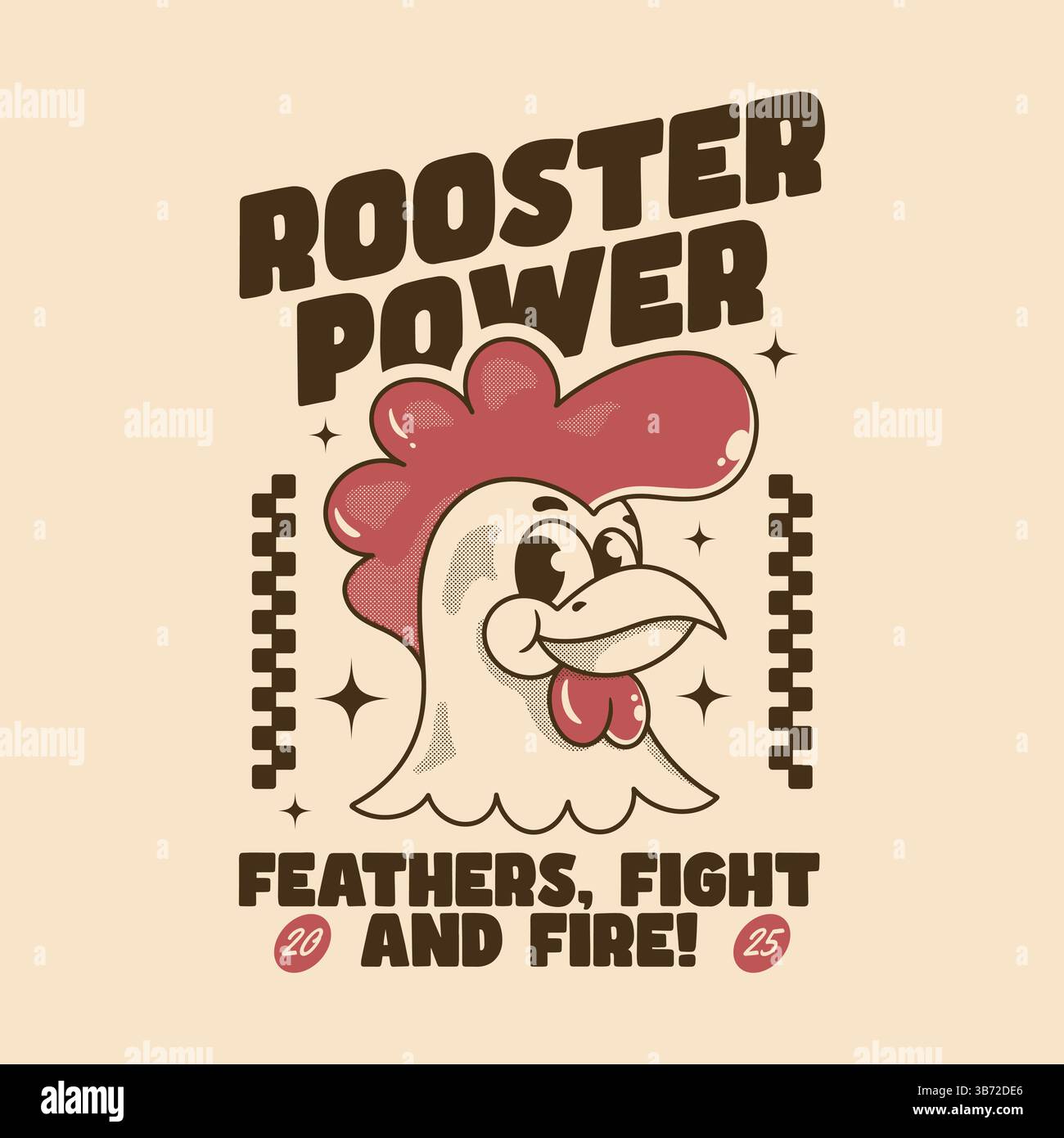 Dynamic rooster artwork featuring vintage charm and fiery farm attitude ...