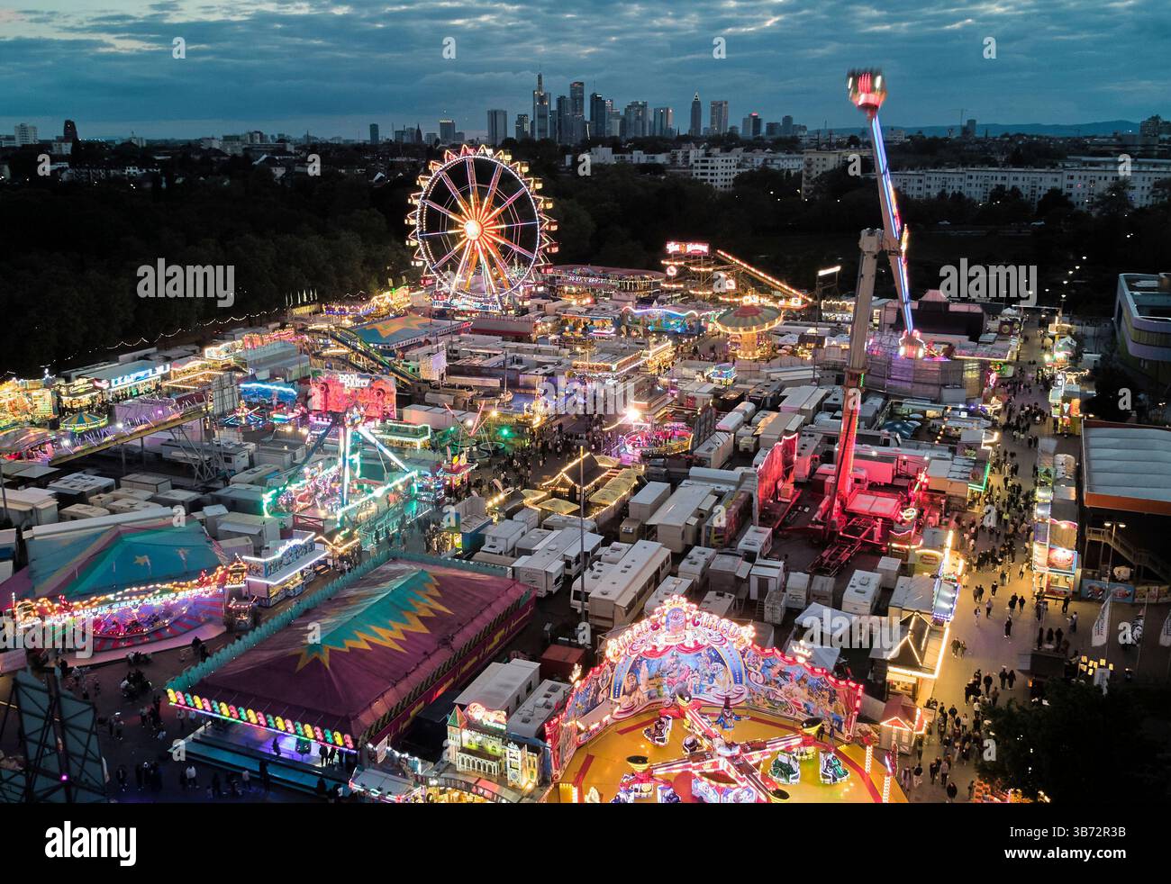 The spring fun fair "Dippemess" is pictured on its last day in ...