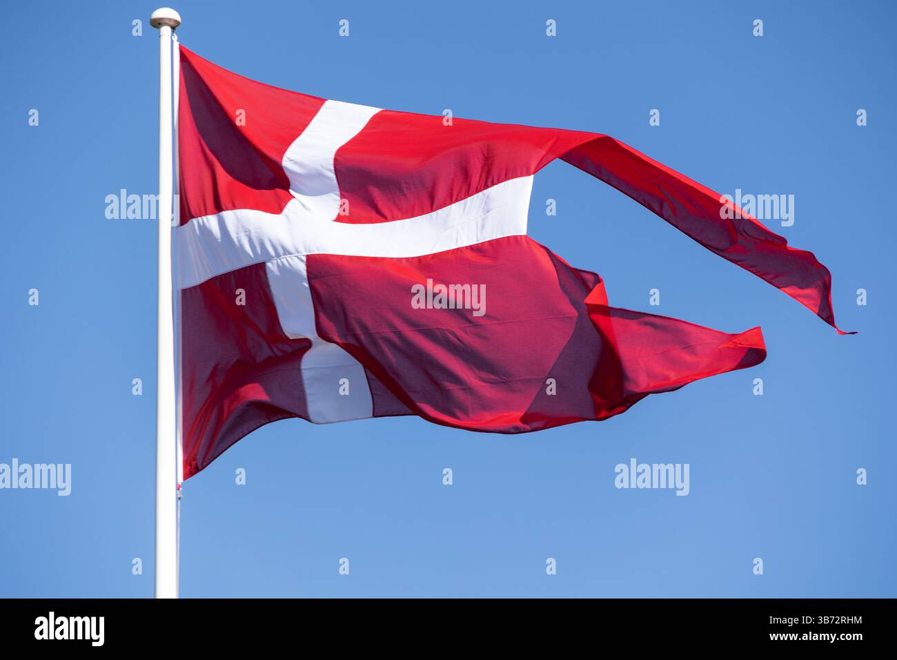 Danish flag flutters during the 80th anniversary of Denmark's ...