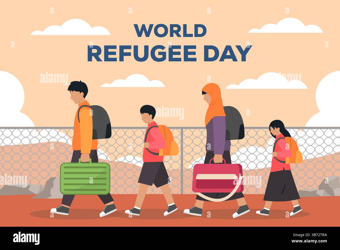 Refugee crisis poster design Stock Vector Images - Alamy