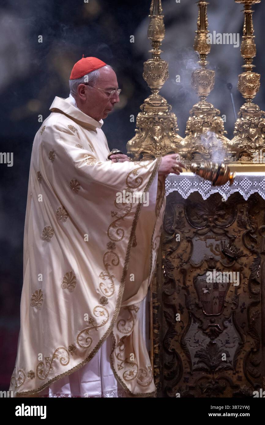 Vatican City, Vatican, 04 May 2025. Cardinal Dominique Mamberti leads a ...