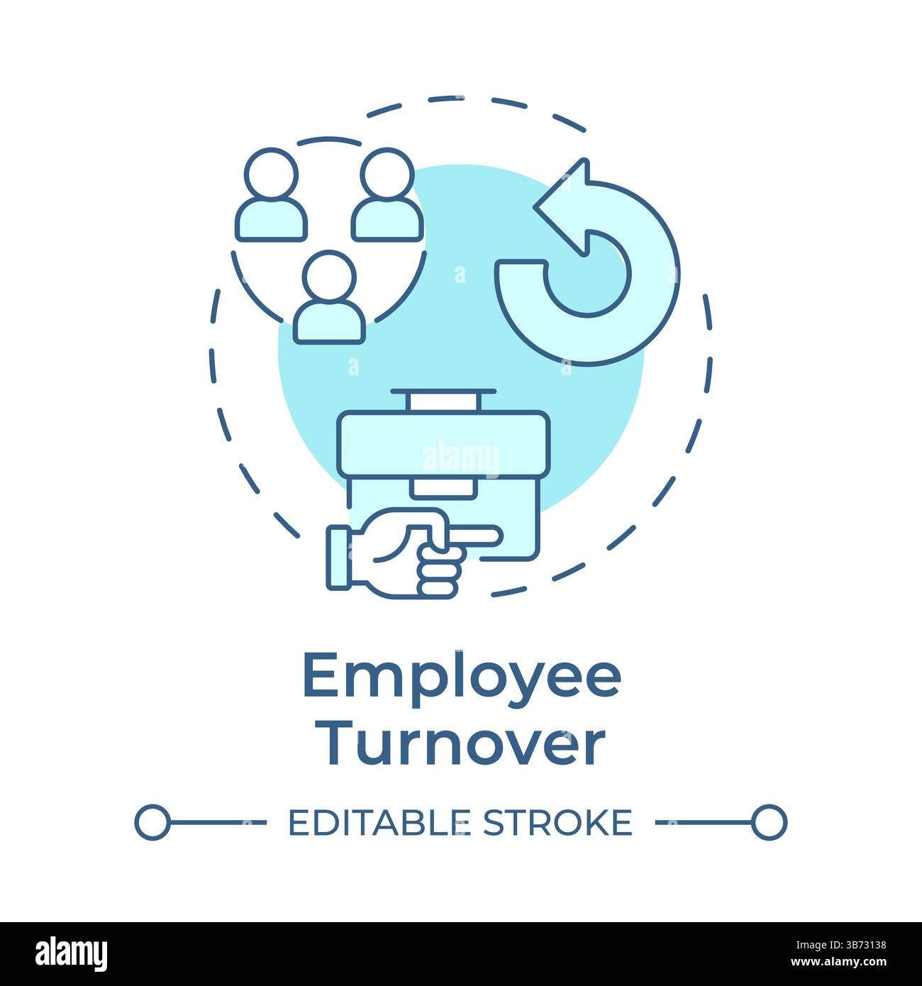 Employee turnover soft blue concept icon Stock Vector Image & Art - Alamy
