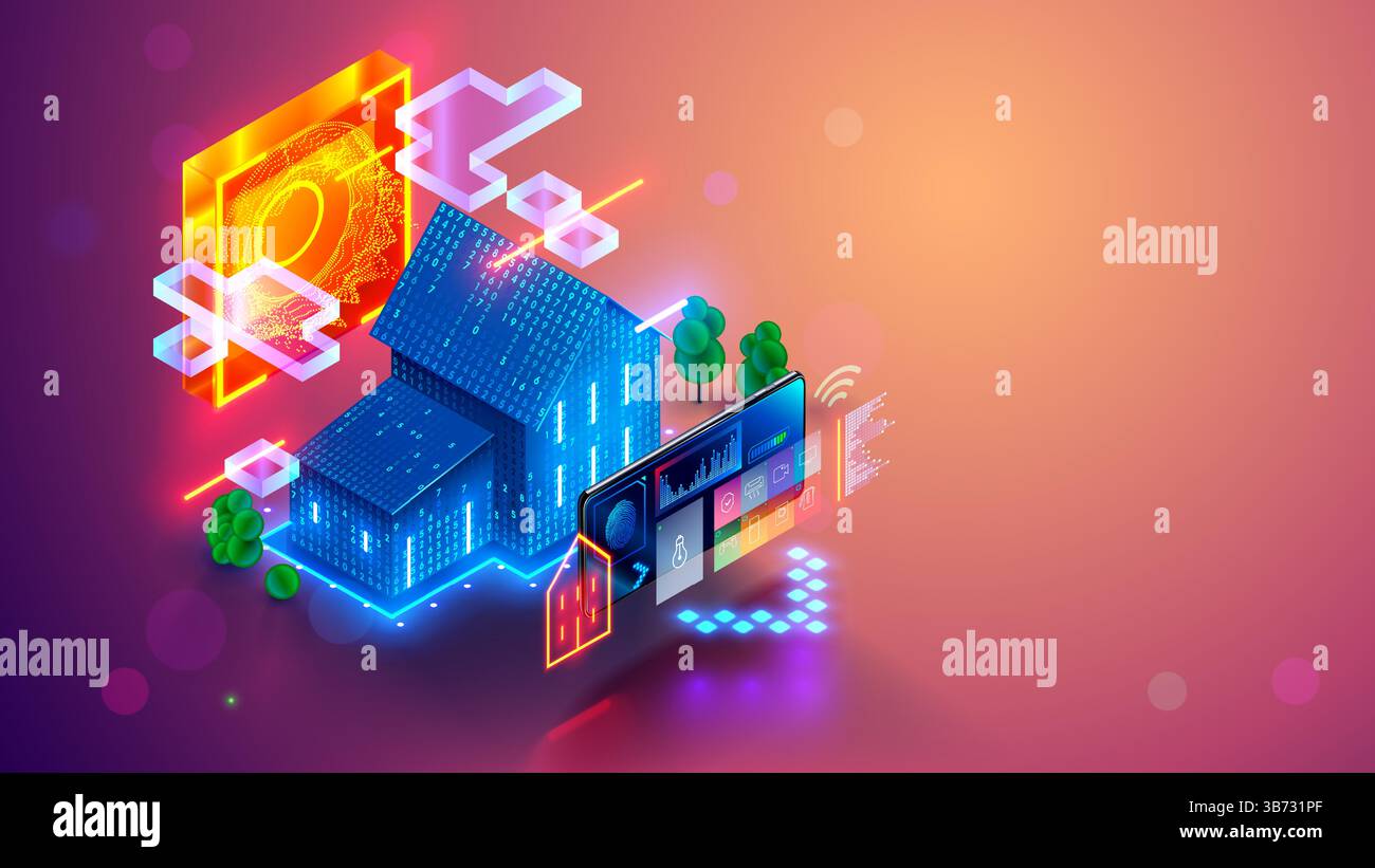 House in 3d standing Stock Vector Images - Alamy
