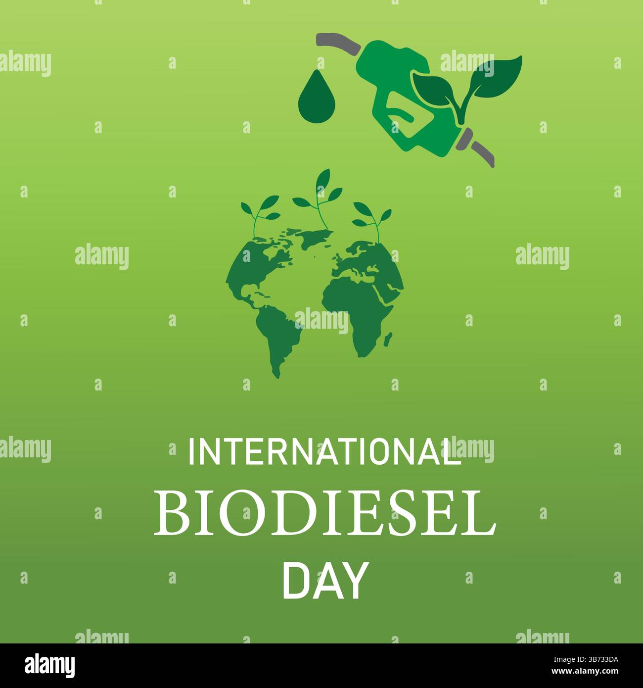 International Biodiesel Day with world map and fuel machine. Perfect ...