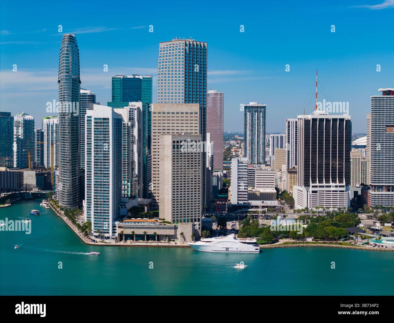 Miami downtown. Skyscraper building. Cityscape building downtown. City ...