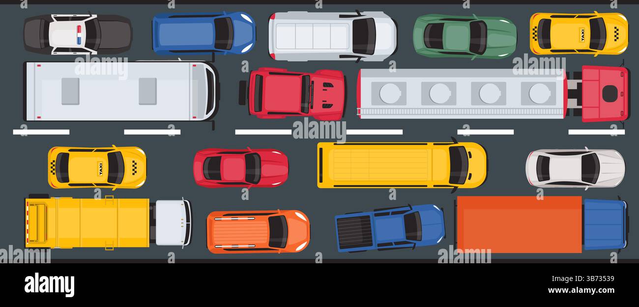 Cars automobiles rush hour Stock Vector Images - Alamy