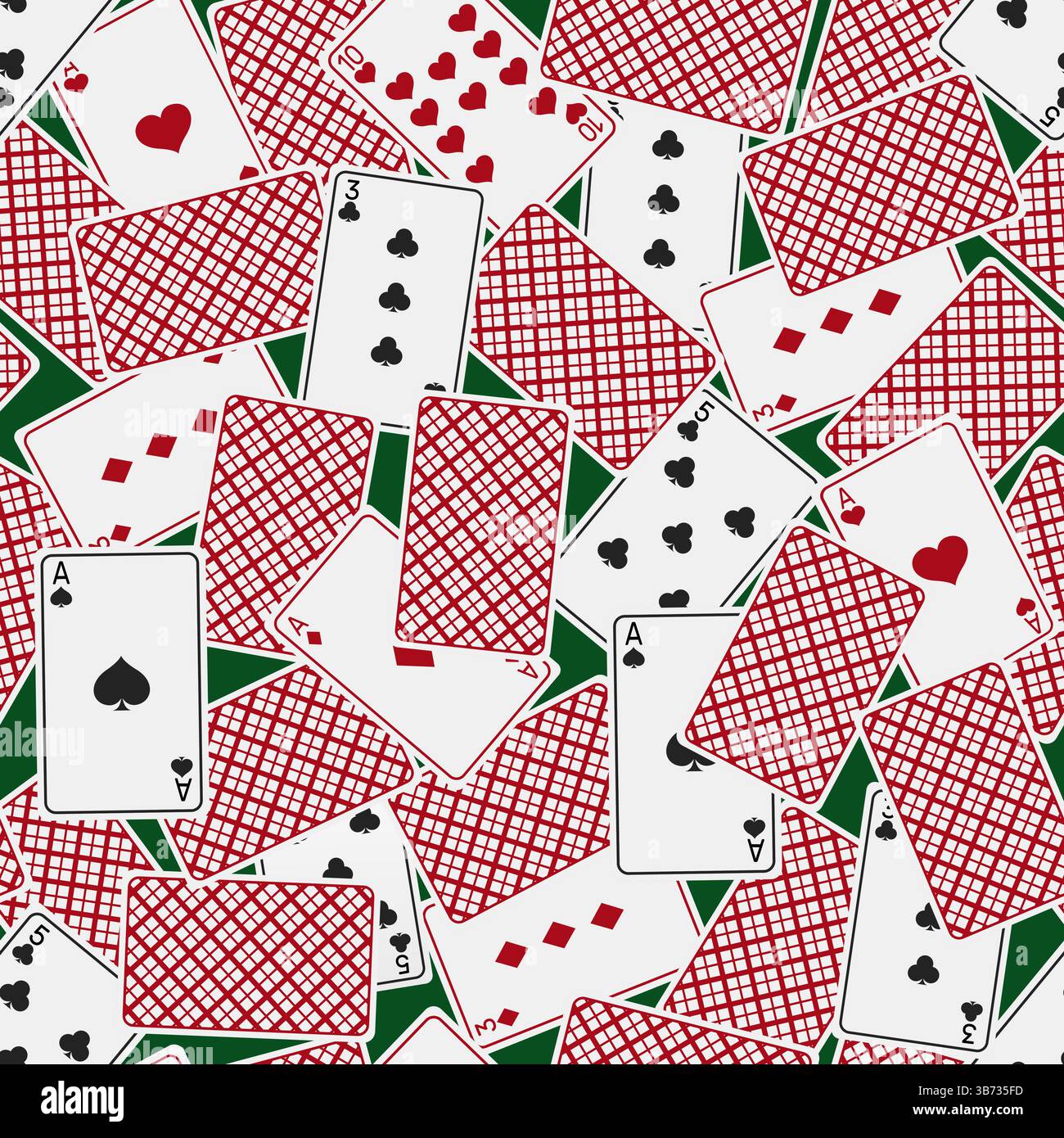 Seamless pattern aces playing cards hi-res stock photography and images ...