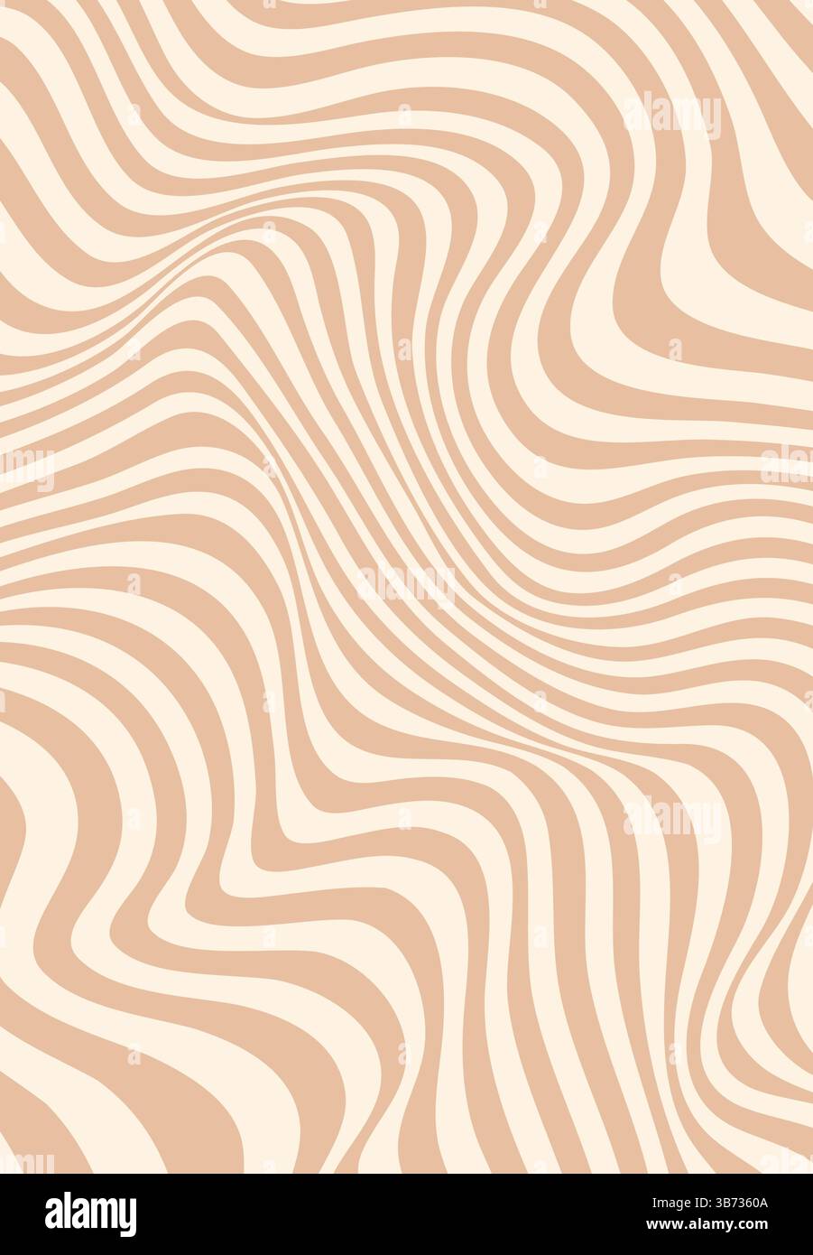 Trippy distorted beige wave groovy pattern or texture. Wavy line groovy ...