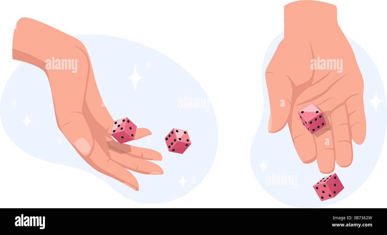 Hand throws dice Stock Vector Images - Alamy