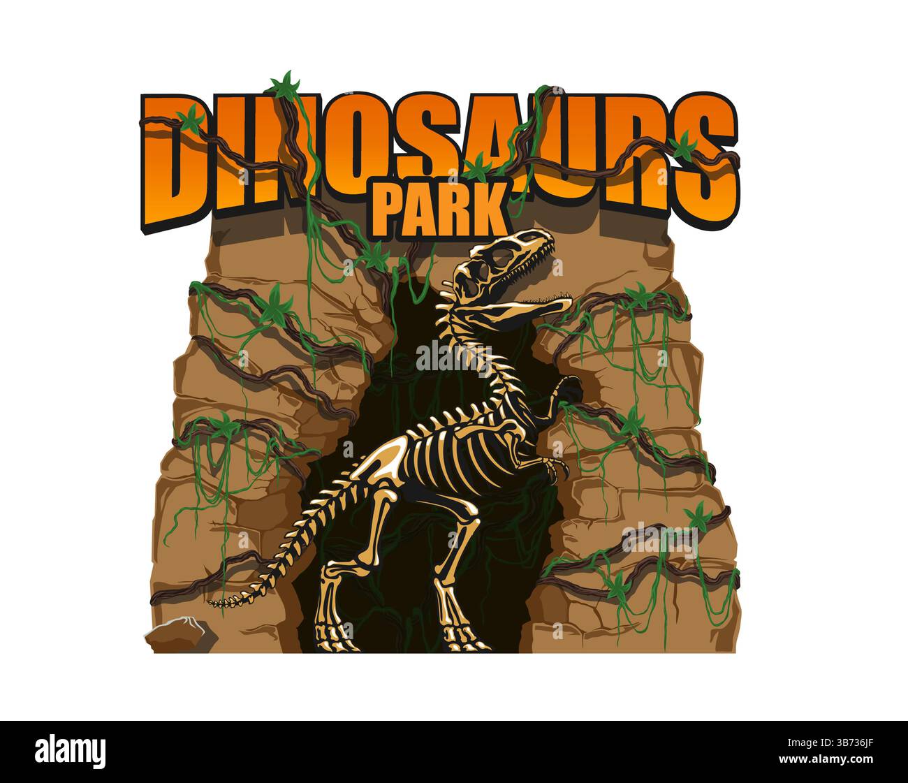 Jurassic park entrance arch Stock Vector Images - Alamy