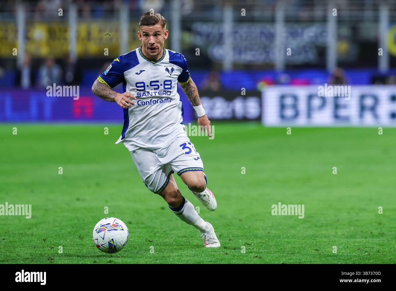 Milan, Italy. 05th May, 2025. Tomas Suslov of Hellas Verona FC seen in ...