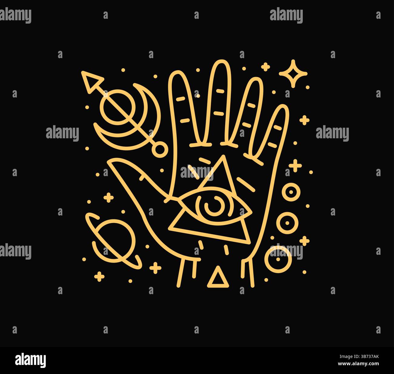 Human hand gold wedding Stock Vector Images - Alamy