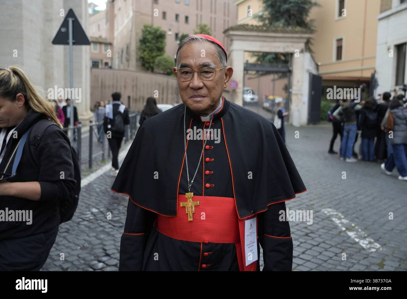 Cardinal Francis Xavier Kriengsak Kovithavanij arrives at the Vatican ...