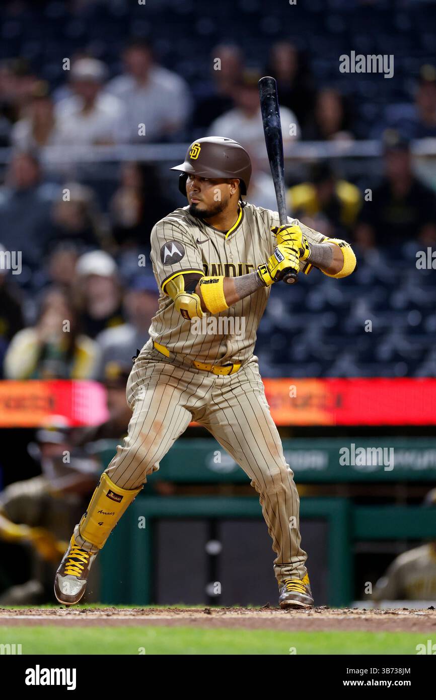 PITTSBURGH, PA - MAY 02: San Diego Padres first baseman Luis Arraez (4 ...