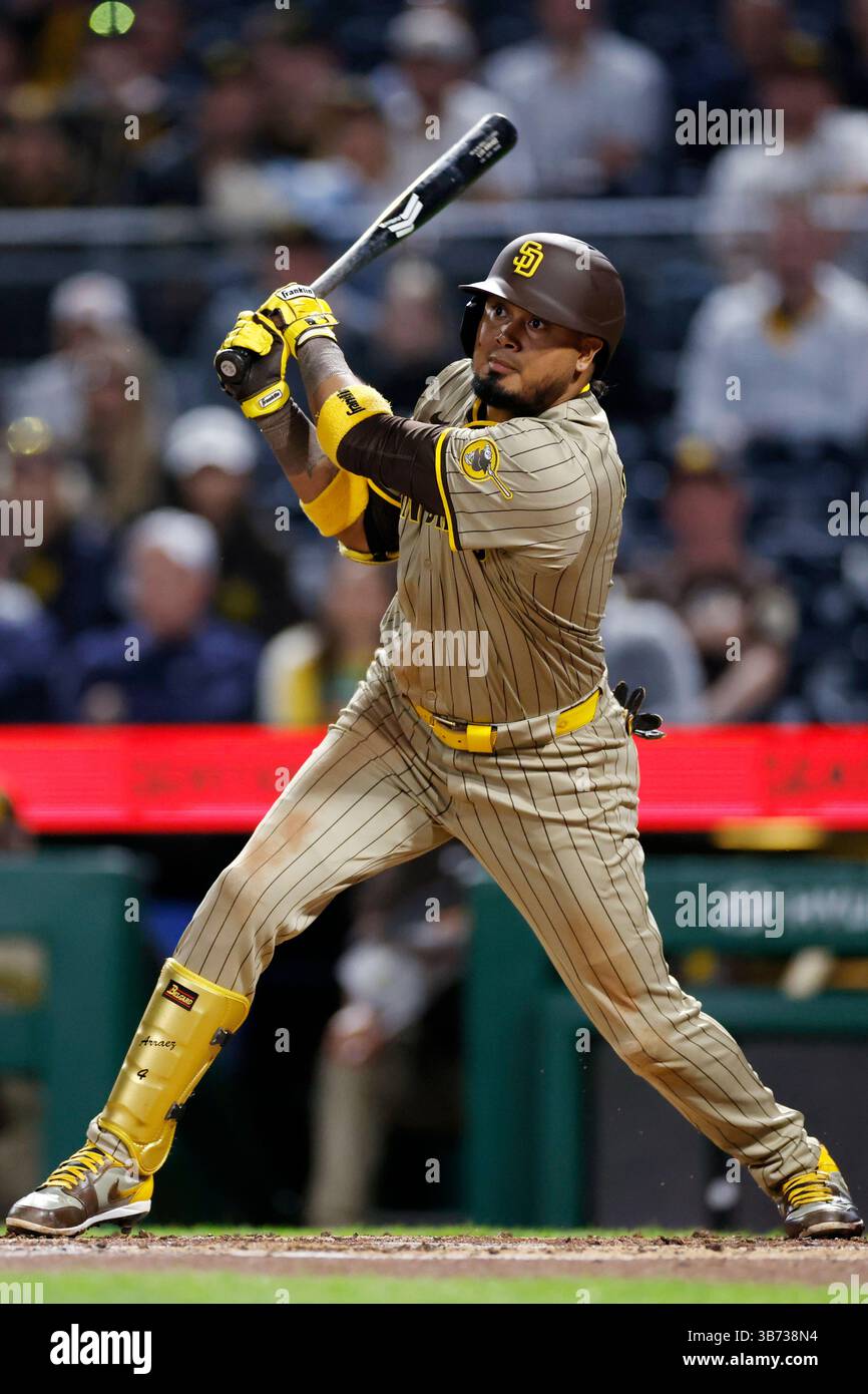 PITTSBURGH, PA - MAY 02: San Diego Padres first baseman Luis Arraez (4 ...