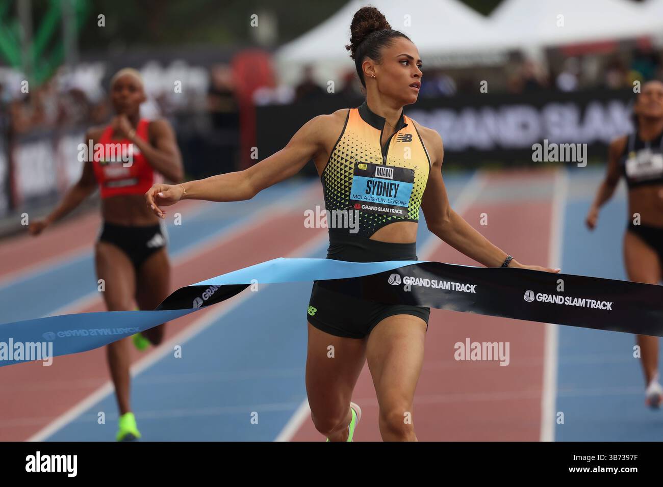 Sydney McLaughlin-Levrone wins the Women’s 400 meters at the Ansin Sports Complex, Sunday, May 4 ...