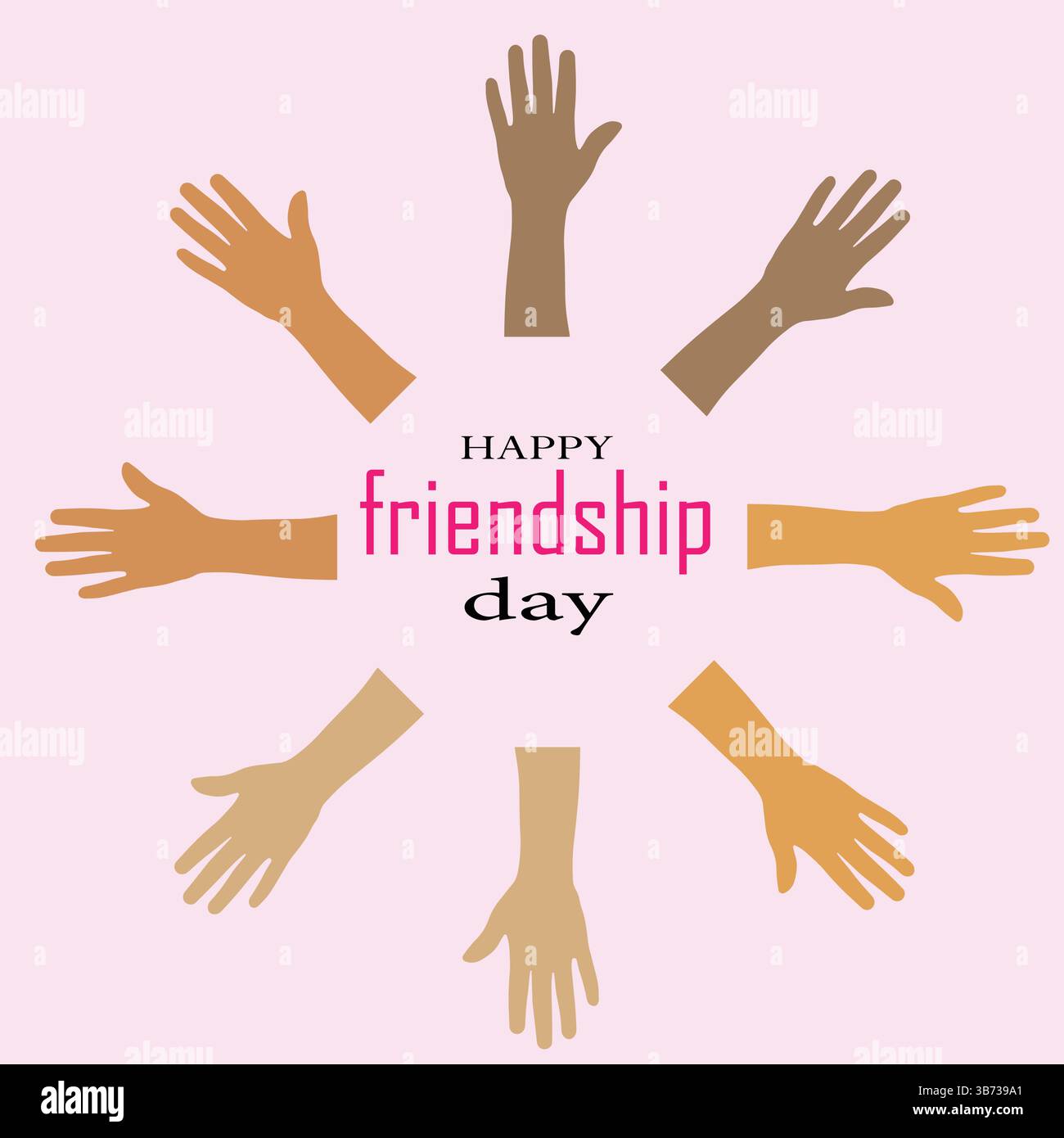 Happy International Friendship Day Colorful Typography Vector ...