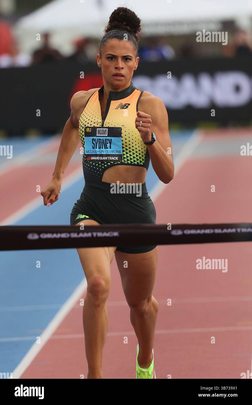 Miramar, United States. 04th May, 2025. Sydney McLaughlin-Levrone wins ...