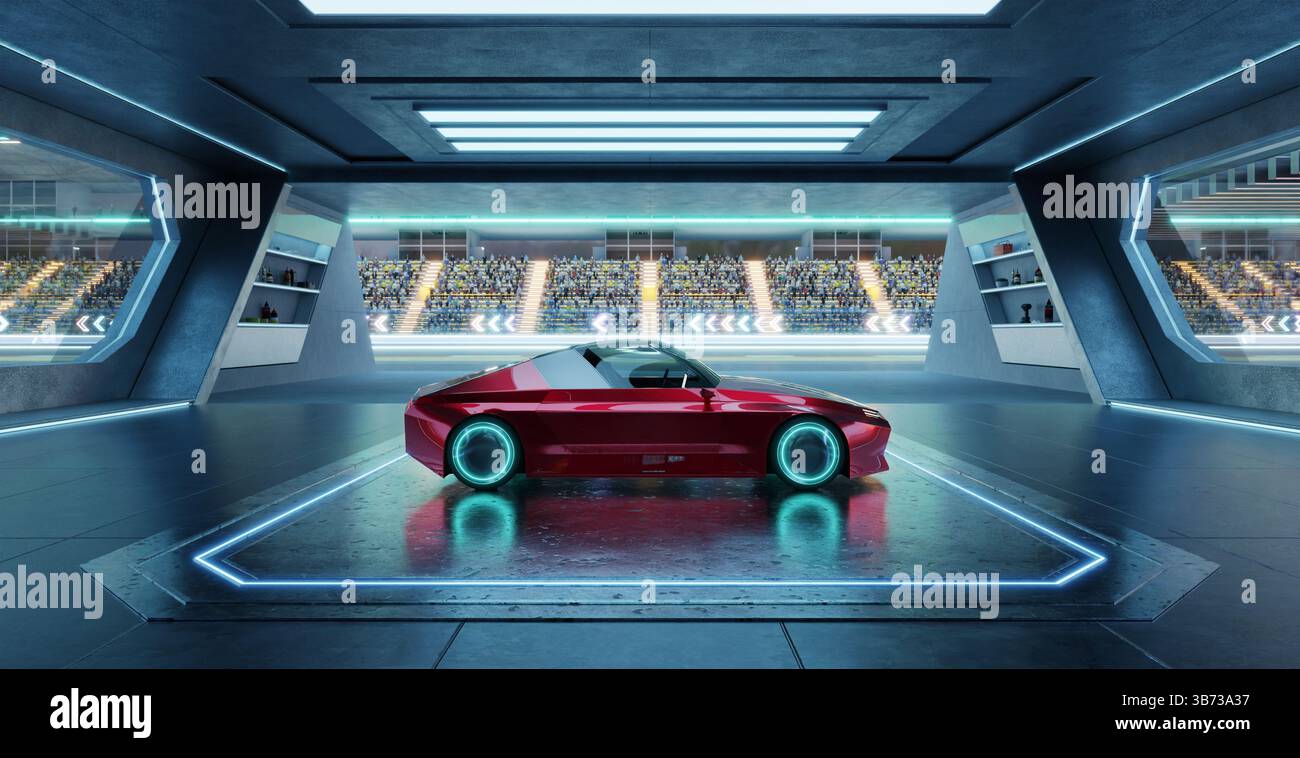 Sleek race car stands hi-res stock photography and images - Alamy