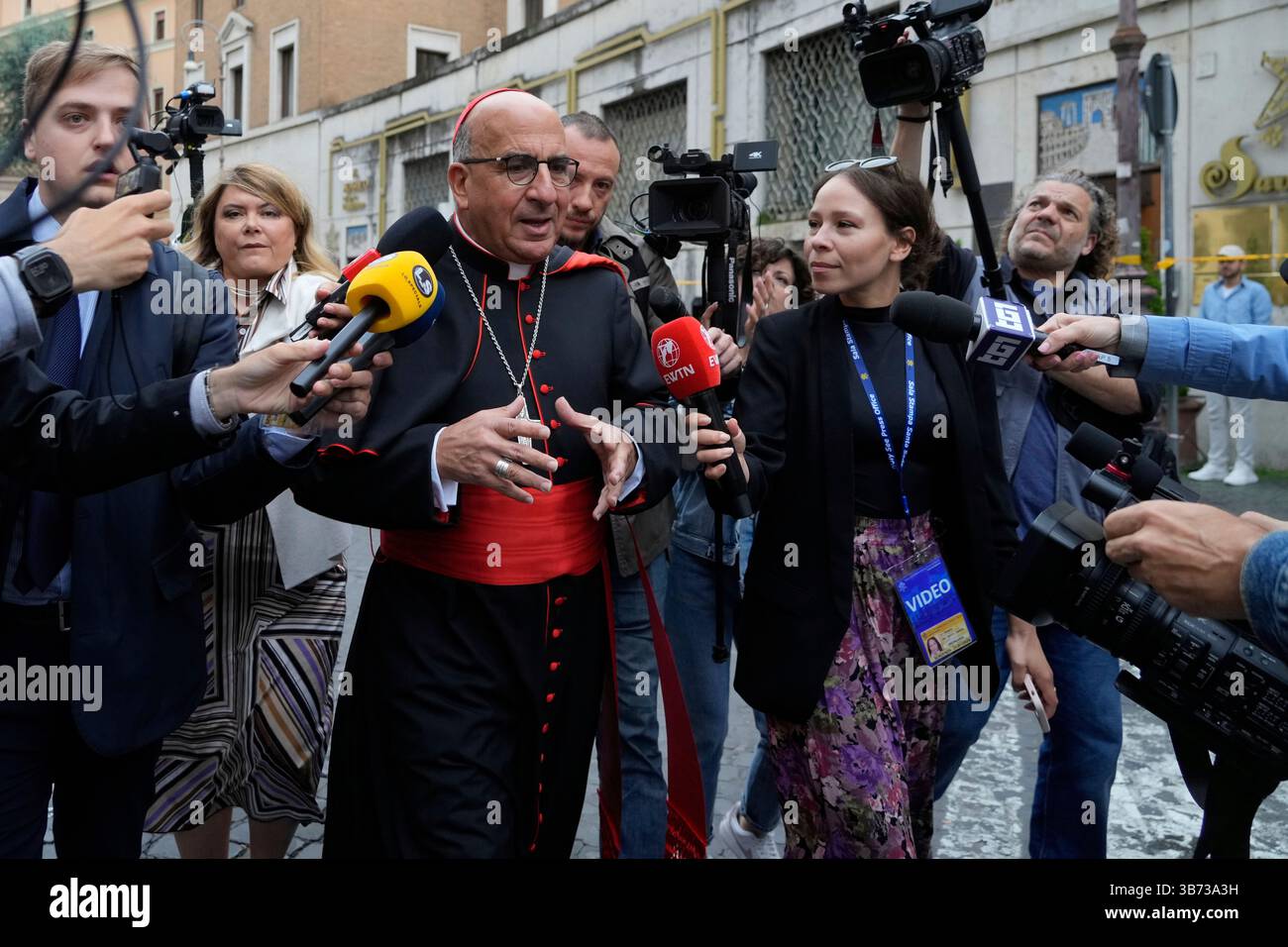 Cardinal Fernando Natalio Chomalí Garib arrives at the Vatican, Monday ...