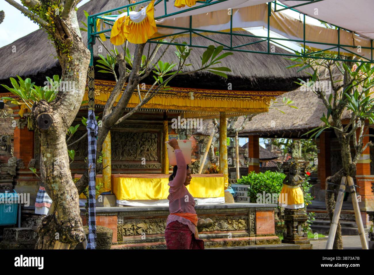 Pura Puseh Desa Batuan, Bali, Indonesia - 4.22.2025: Interior of Batuan ...