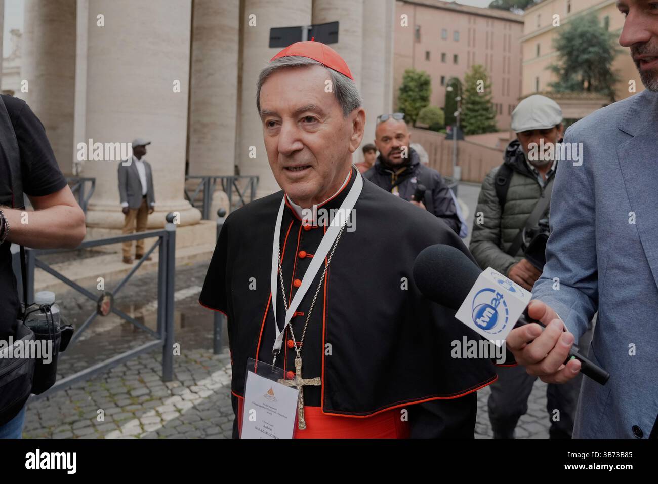 Cardinal Ruben Salazar Gomez arrives at the Vatican, Monday, May 5 ...