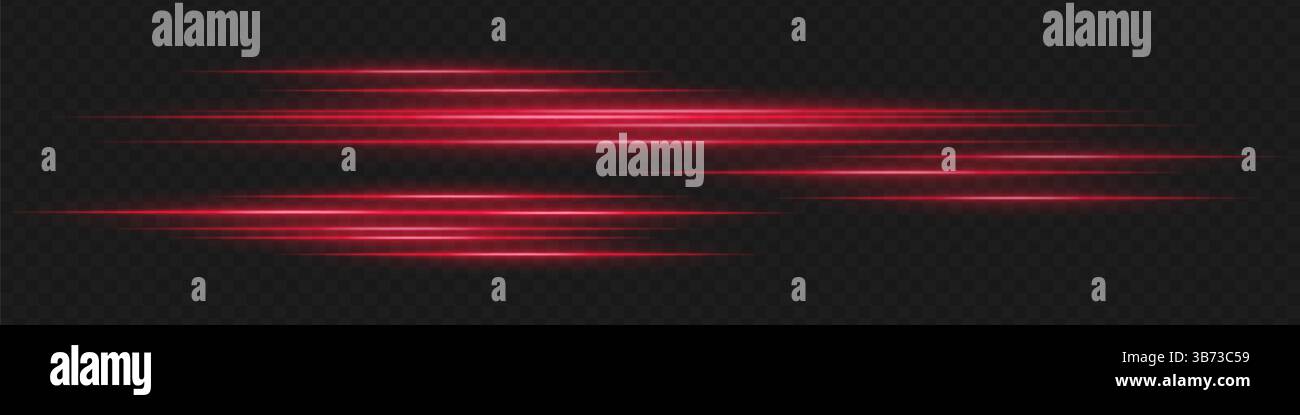 Red light trails with offset layers express acceleration, urgency, and ...