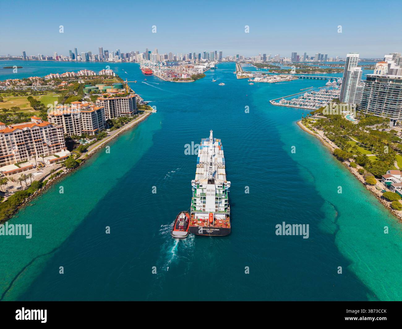 Miami, Florida, USA - March 20, 2025: Cargo Seaboard Explorer container ...