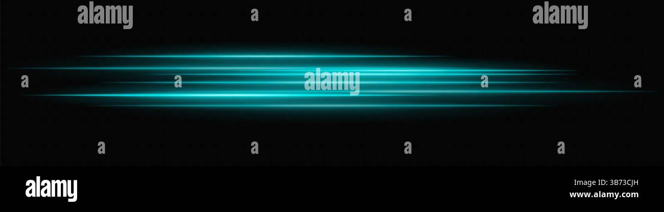 Cyan light beams form a fast-flowing digital stream, emphasizing data ...