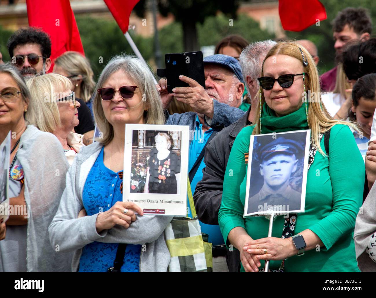 Celebration of the Immortal Regiment in Rome on the 80th anniversary of ...