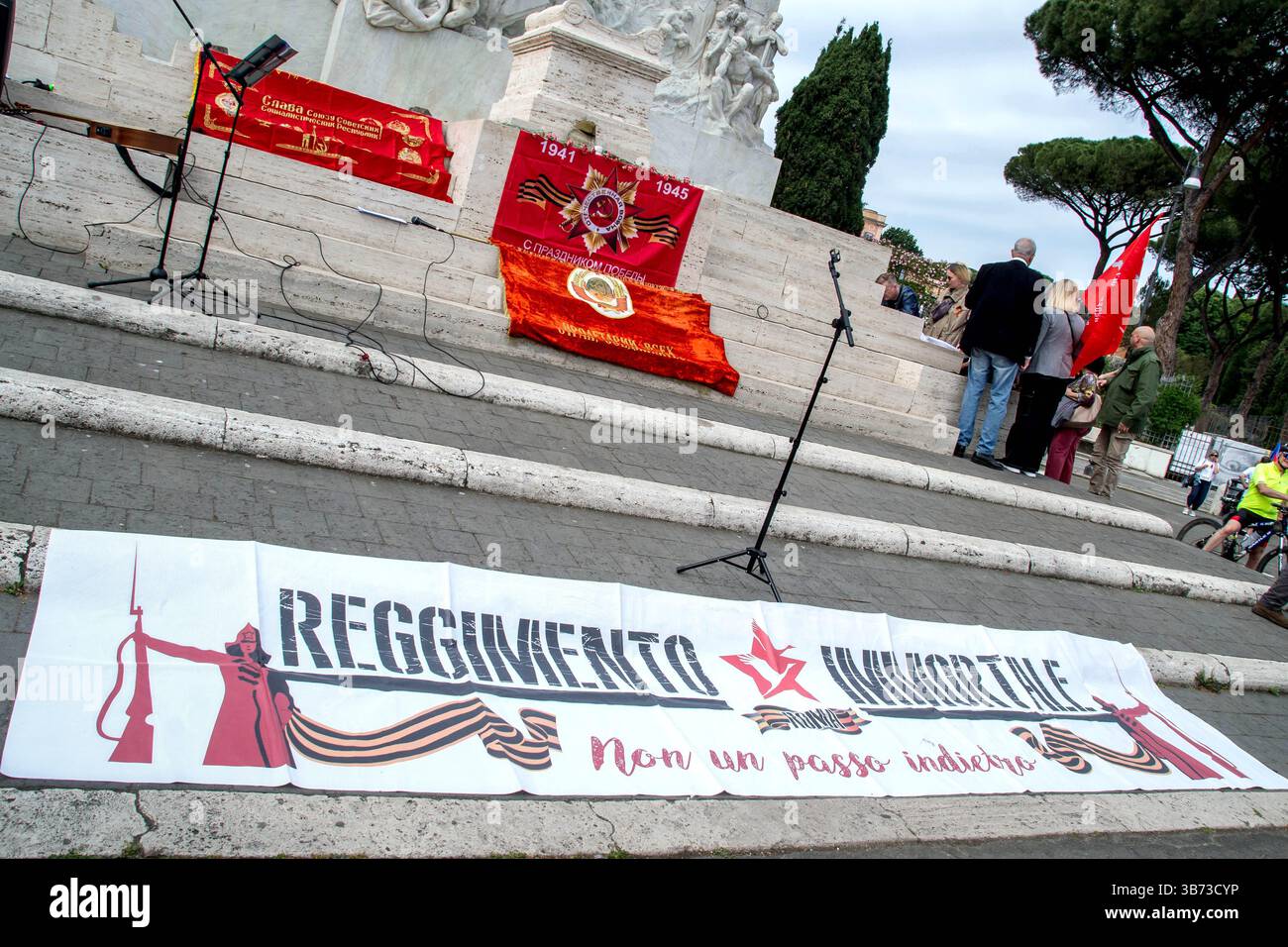 Celebration of the Immortal Regiment in Rome on the 80th anniversary of ...