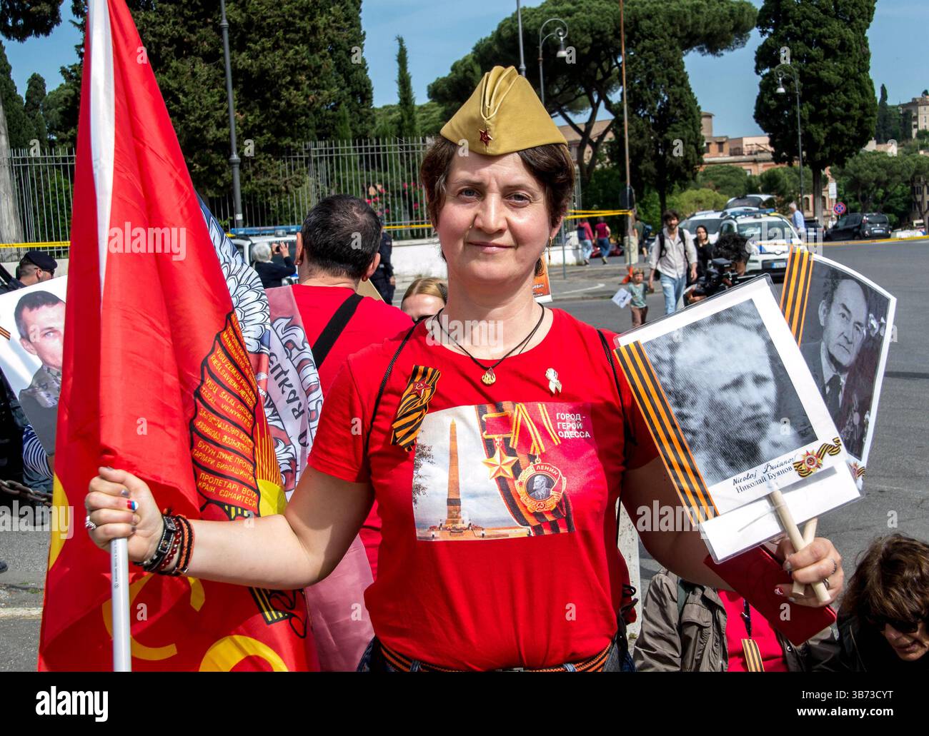 Celebration of the Immortal Regiment in Rome on the 80th anniversary of ...