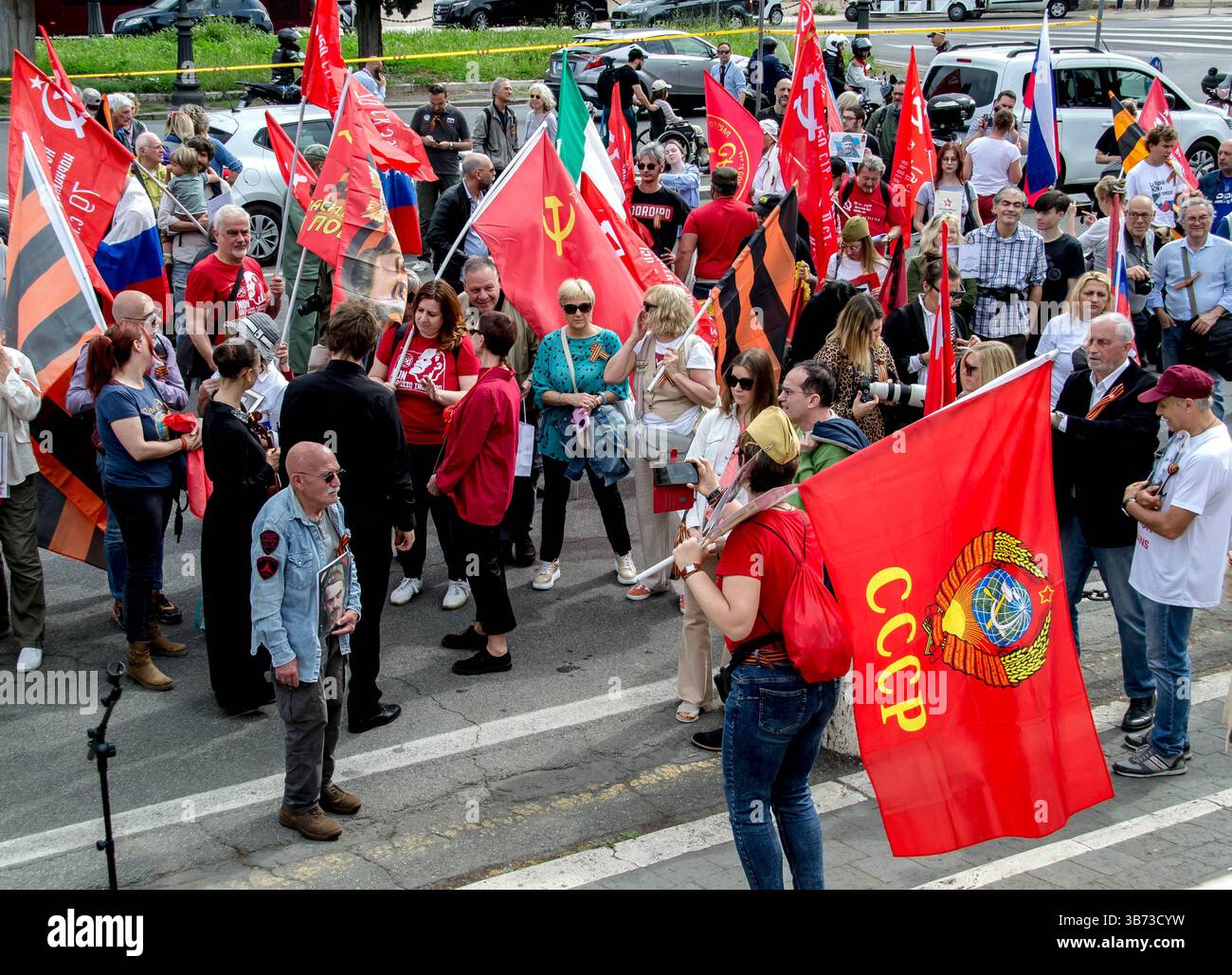 Celebration of the Immortal Regiment in Rome on the 80th anniversary of ...