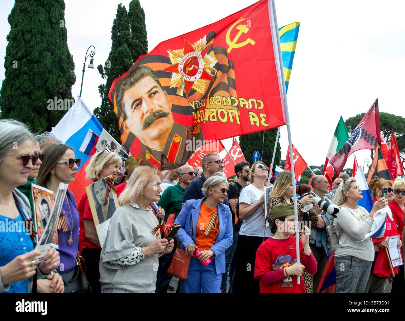Celebration of the Immortal Regiment in Rome on the 80th anniversary of ...