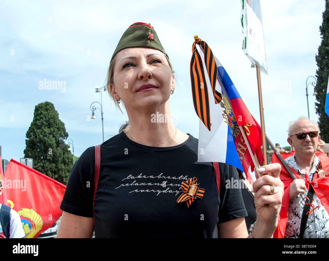 Celebration of the Immortal Regiment in Rome on the 80th anniversary of ...