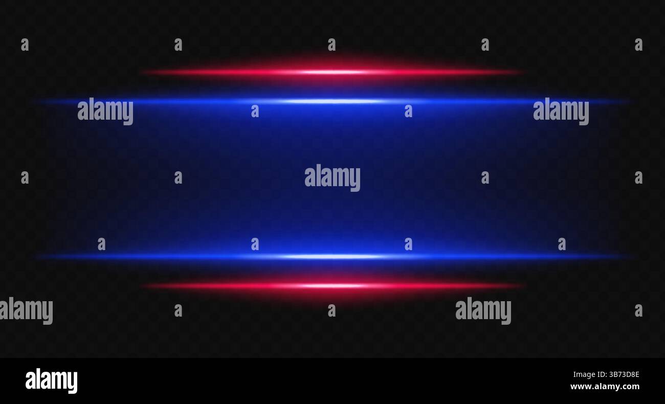 Red and blue glowing horizontal lines with soft gradient glow ...