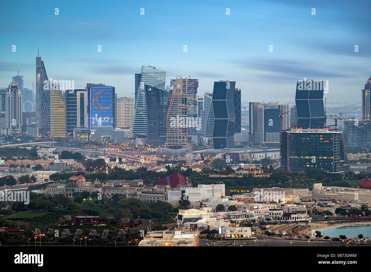 Aerial view Newly Develop Lusail City Skyline Stock Photo - Alamy