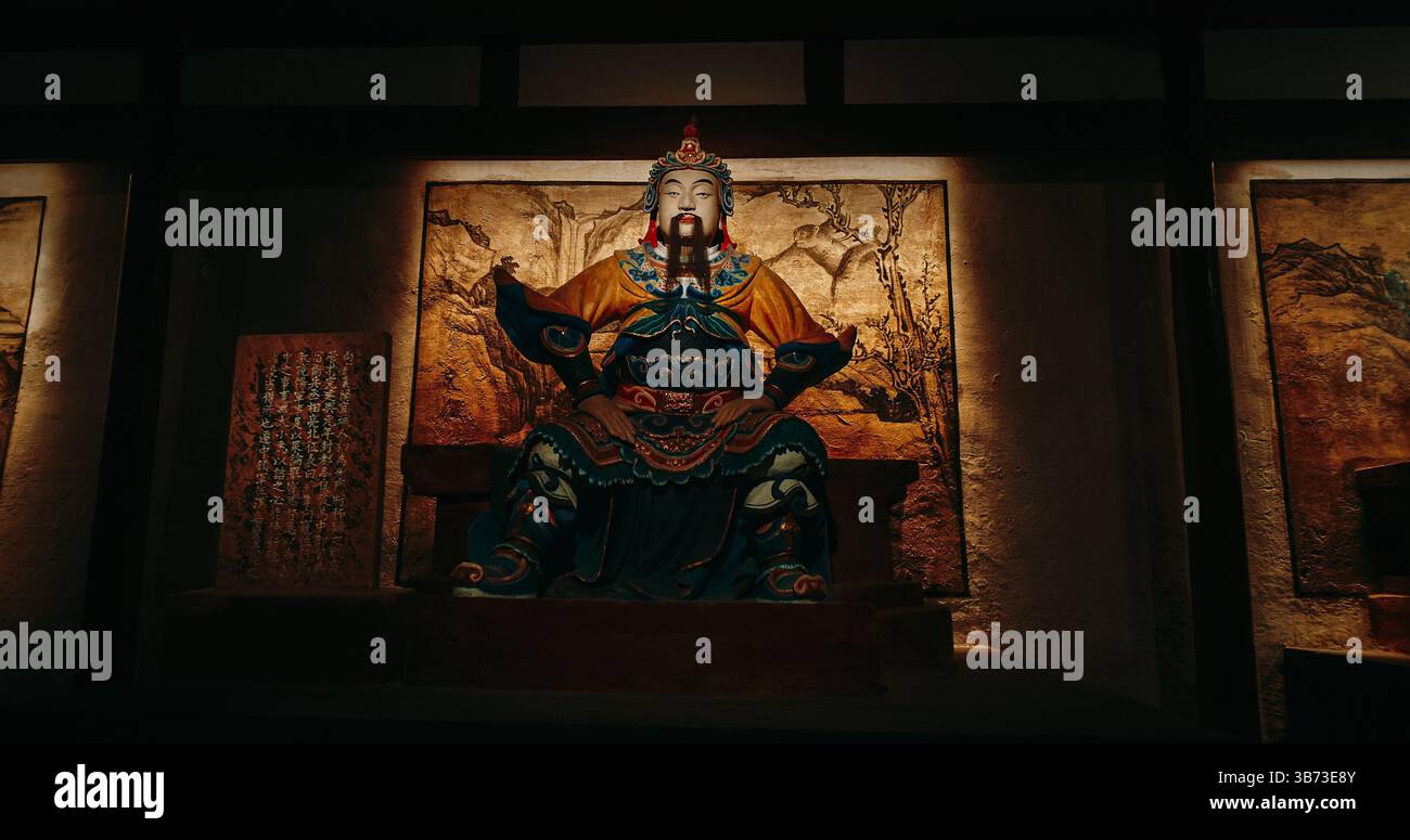 Chengdu, Sichuan, China. Wuhou Memorial Temple. Statues Of Emperors ...