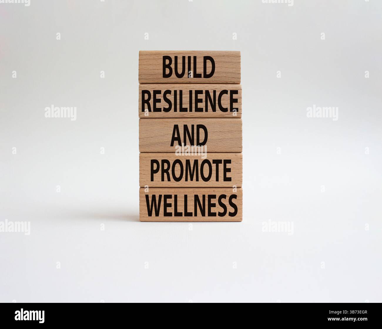 Build Resilience and Promote Wellness symbol. Wooden blocks with words ...