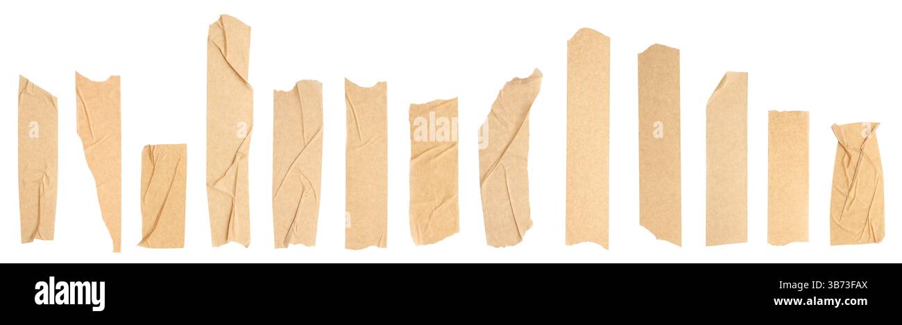 Adhesive tape pieces isolated on white, set Stock Photo - Alamy