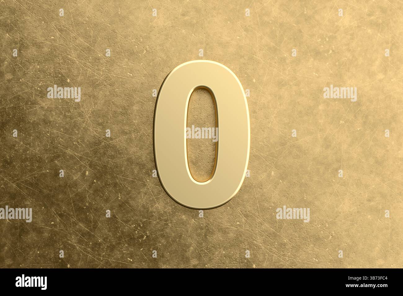 3d gold number null hi-res stock photography and images - Alamy