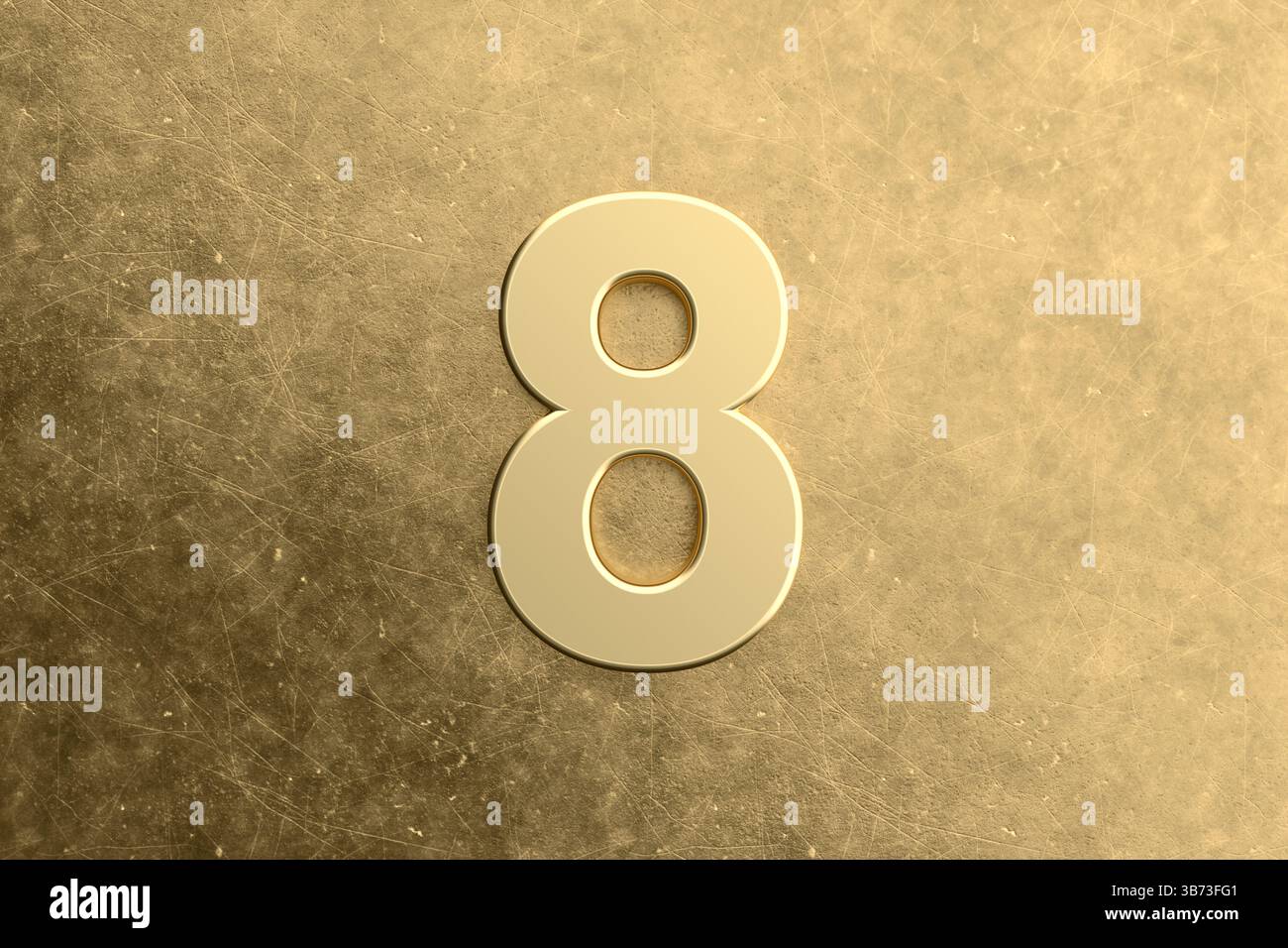 Golden number eight on a textured background, celebrating International ...