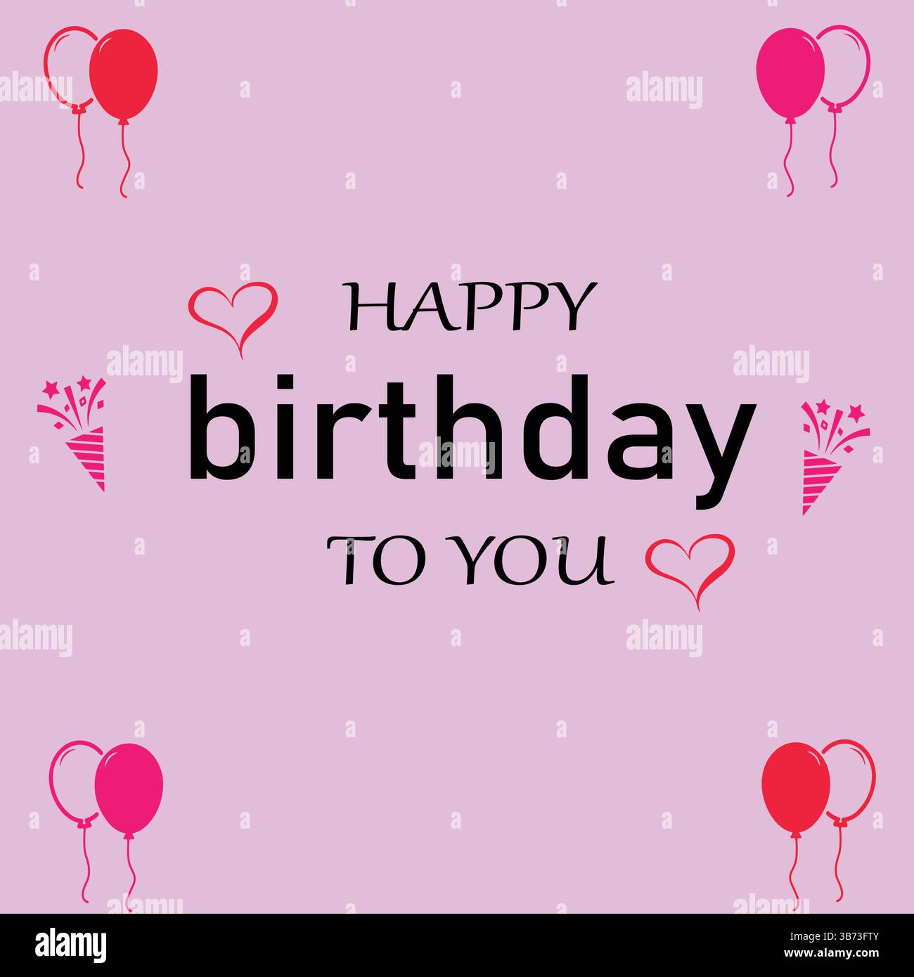 Birthday balloons with confetti vector background design. Happy ...