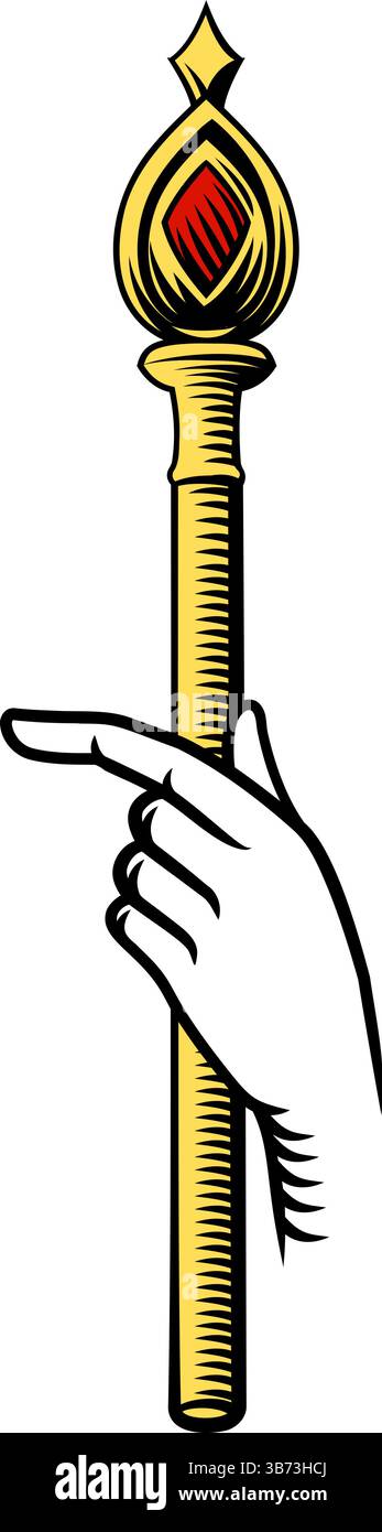 Sceptre Royal Scepter Staff Wand Vintage Woodcut Stock Vector Image ...