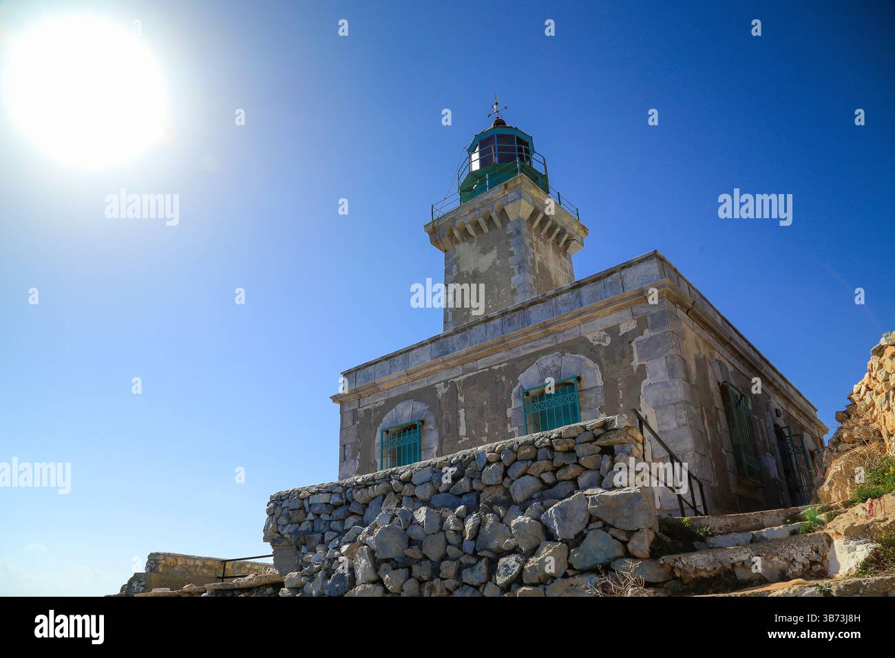 Cape Tainaro lighthouse on the Mani peninsula, Peleponnese, Greece ...
