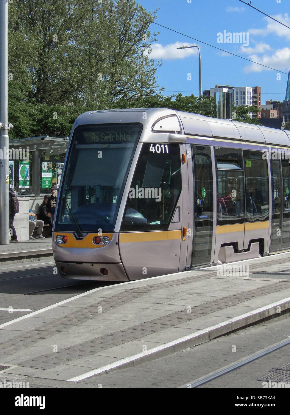 Dublin tram. Irish Luas. Transport for Ireland Stock Photo - Alamy