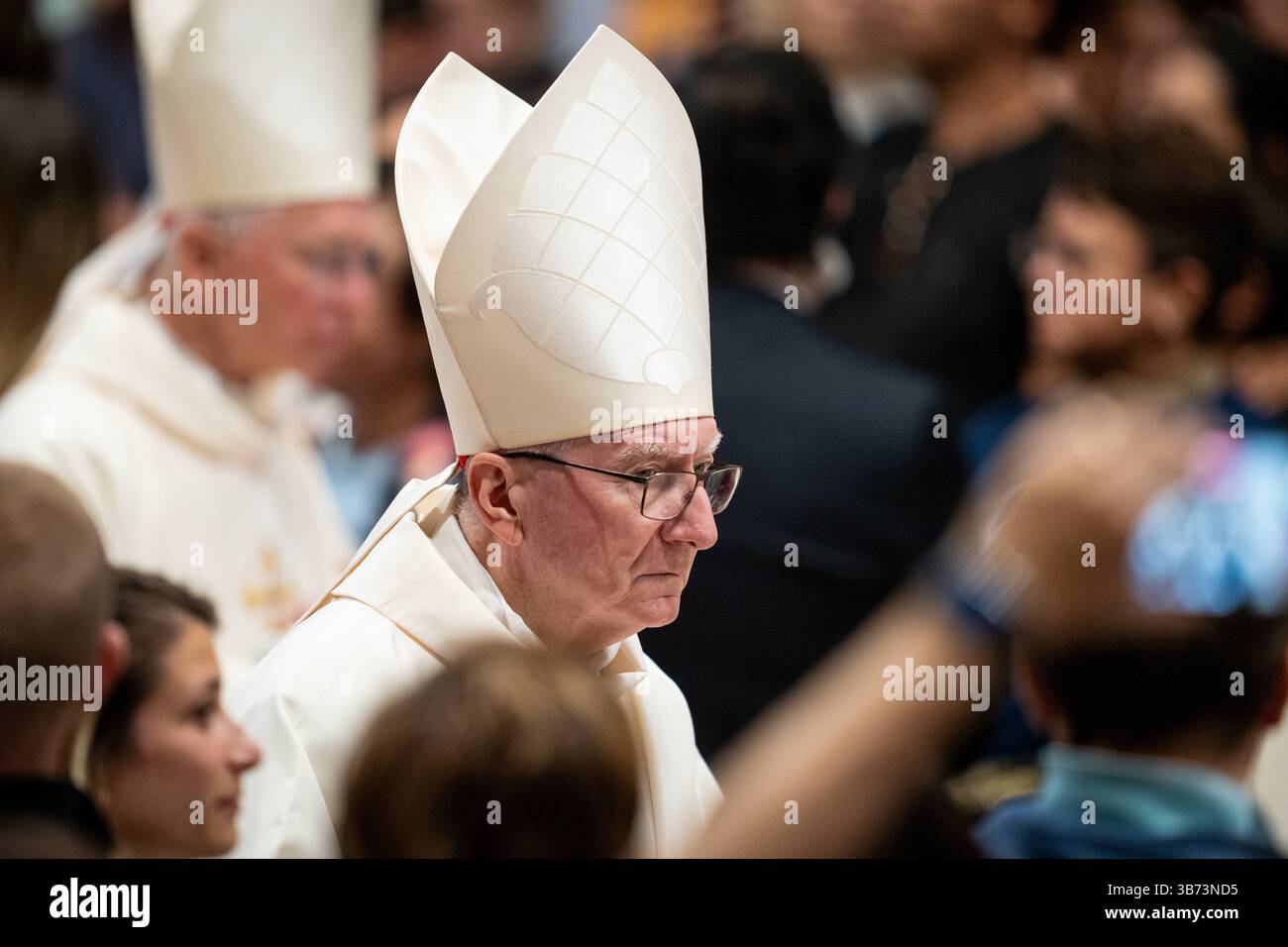 Vatican, Vatican. 04th May, 2025. Cardinal Pietro Parolin attends the ...
