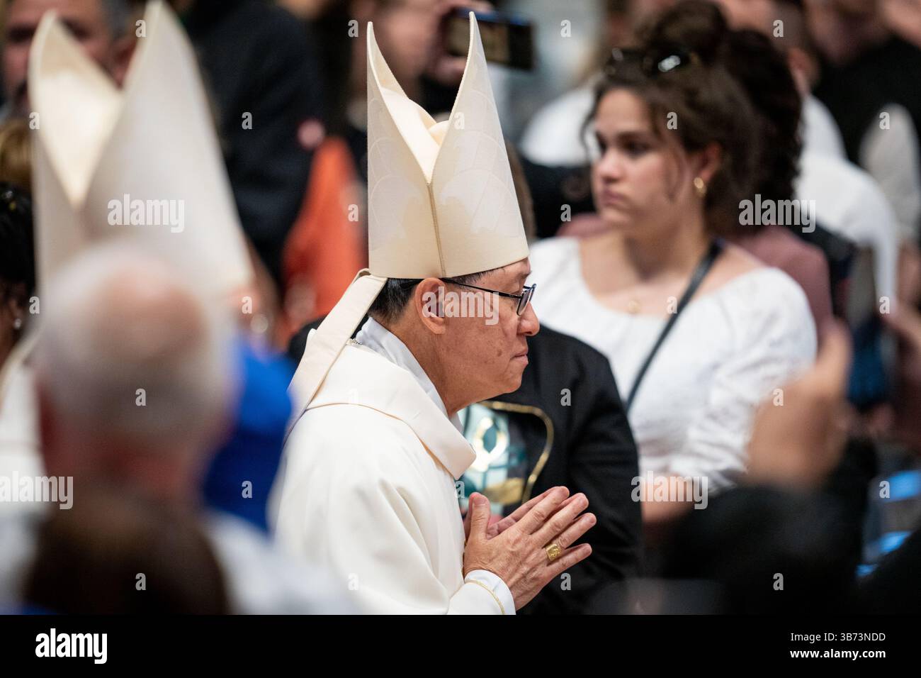 Vatican, Vatican. 04th May, 2025. Cardinal Luis Antonio Tagle attends ...