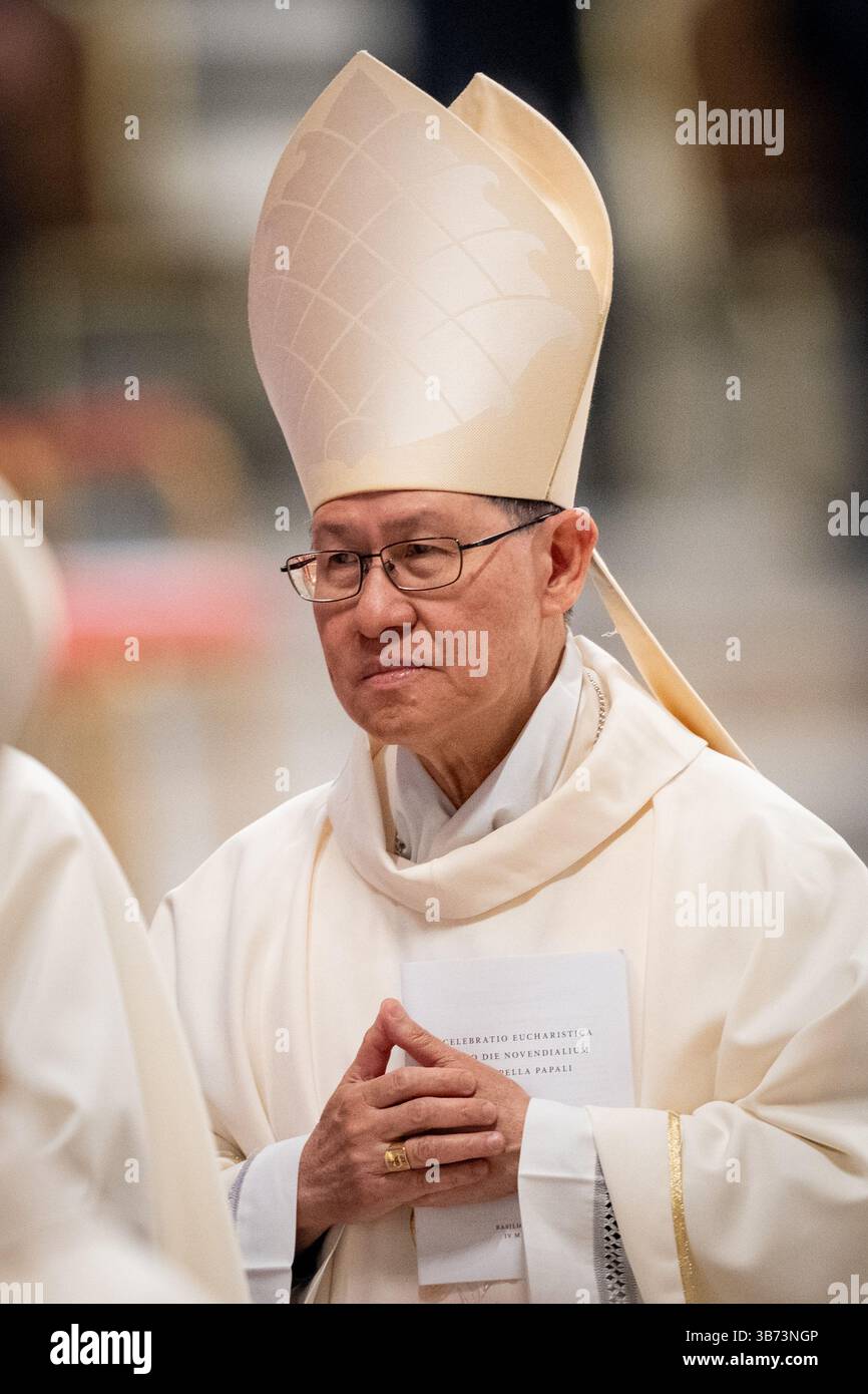 Vatican, Vatican. 04th May, 2025. Cardinal Luis Antonio Tagle attends ...